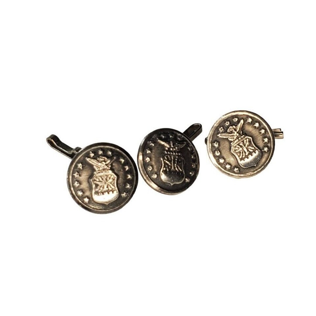 3 US Air Force Silver Metal Military Uniform Buttons 13 Stars Eagle by ...