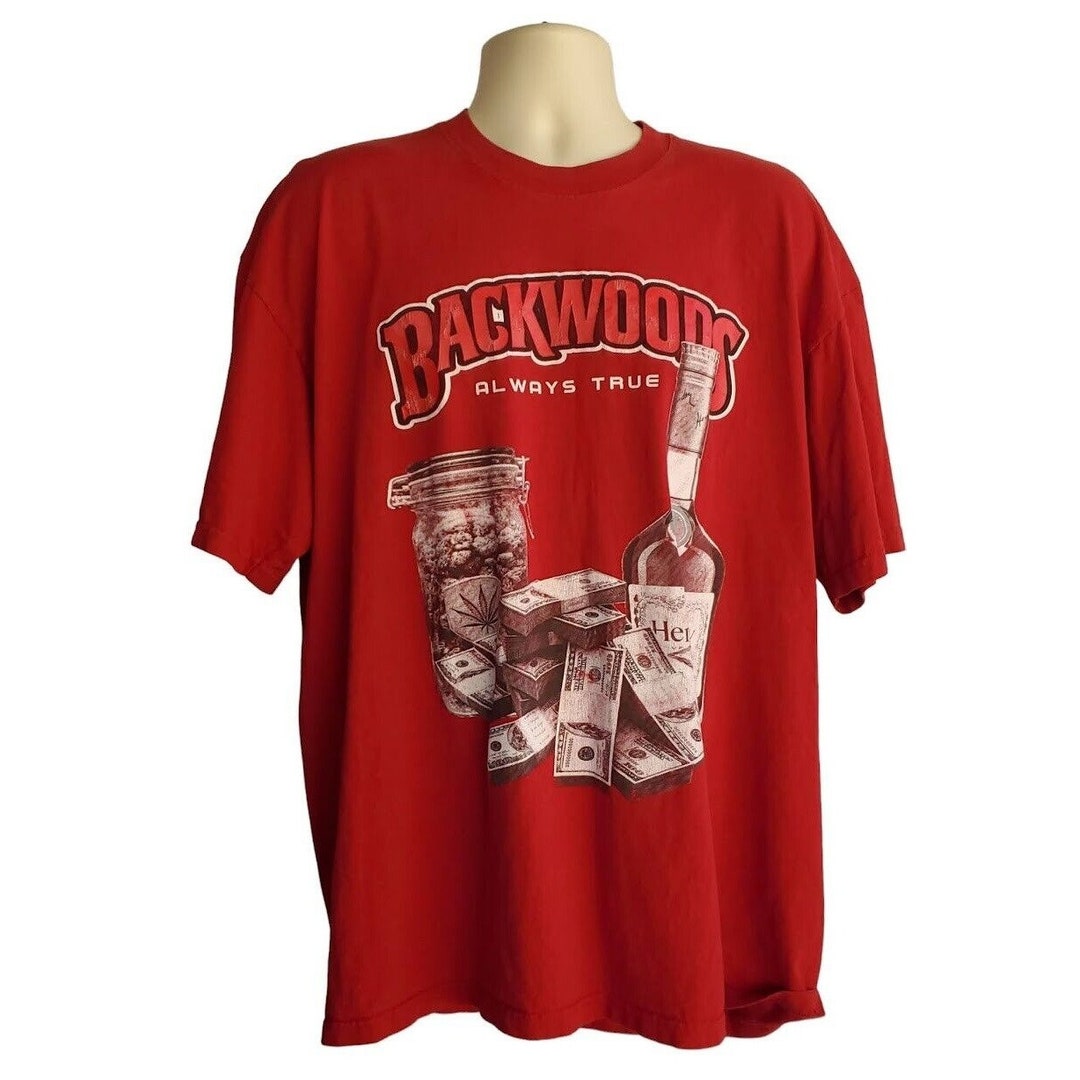 Hennessy Backwoods Red Hip Hop T-shirt Red Vato Gangster 3X Cotton ...