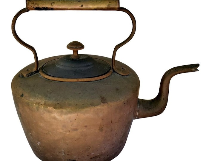 Antique English 19th Century Country House Kitchen Hand Forged Copper 7 ...