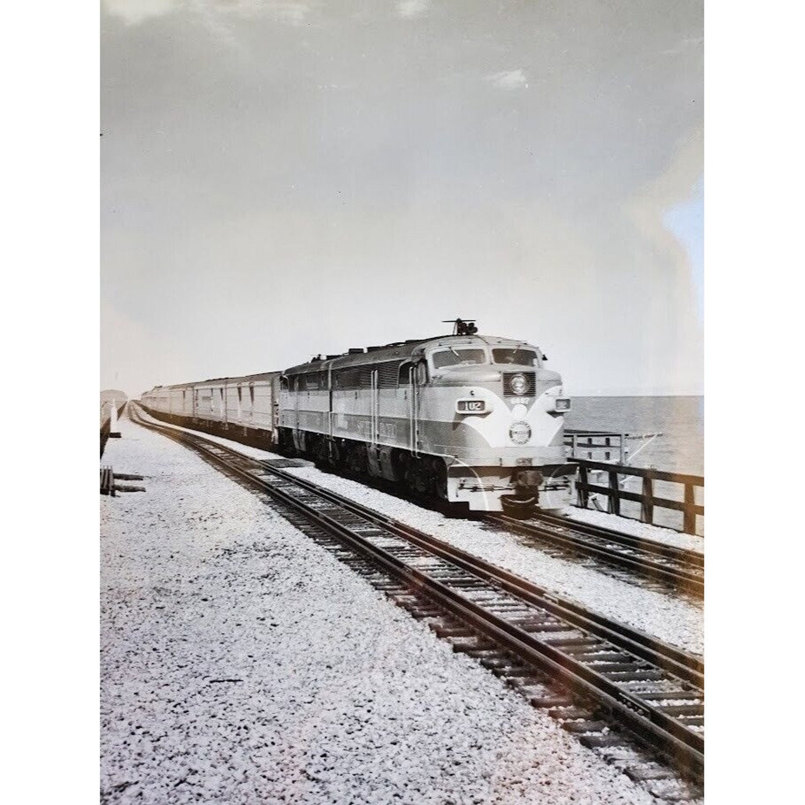1949 Southern Pacific Overland Limited Train Trestle Salt Lake Utah ...