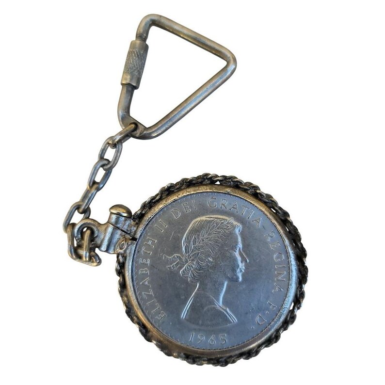 Sir Winston Churchill Elizabeth II 1965 Coin Key Chain Original - Etsy