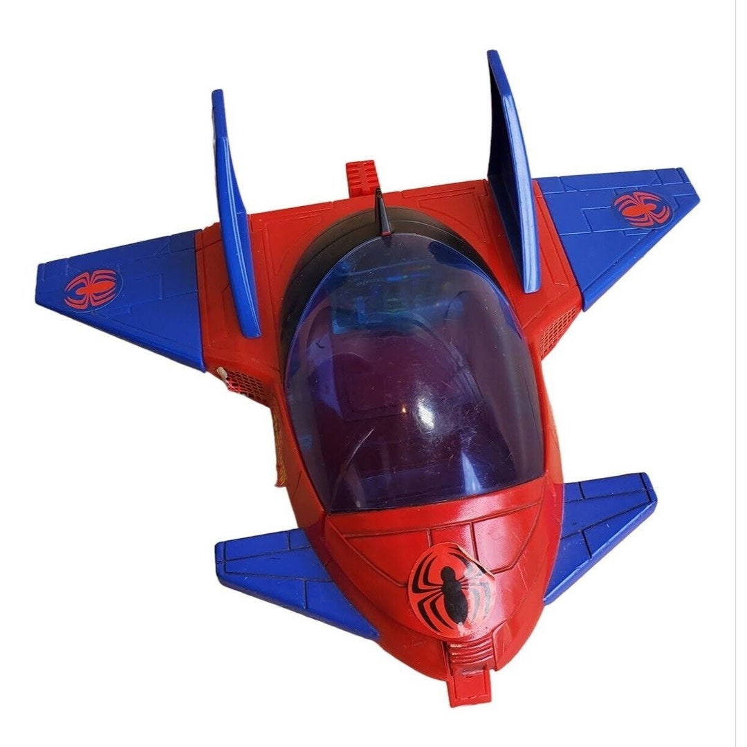 1995 Marvel Spiderman Toy Biz Ejecting Rocket Ship Web Jet Aircraft ...
