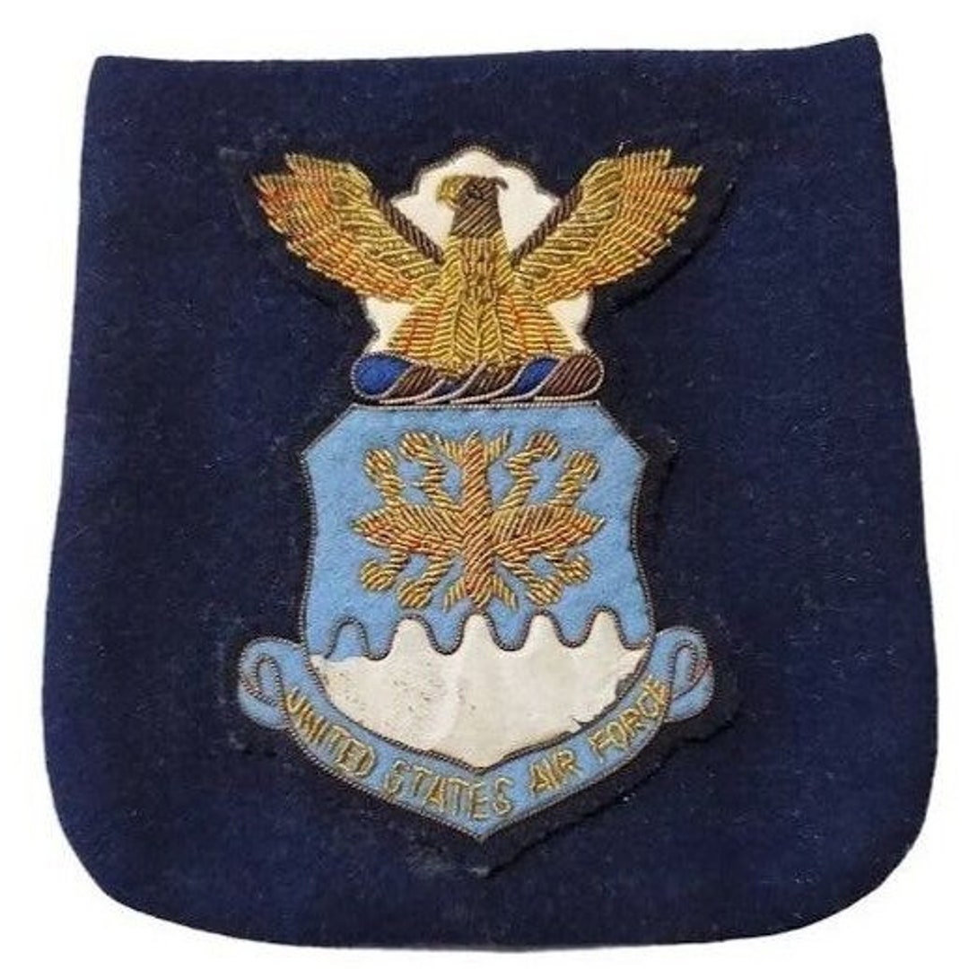 WWII Vietnam Uniform USAF Air Force Bullion Golden Eagle Patch Embroidered Snap - Etsy