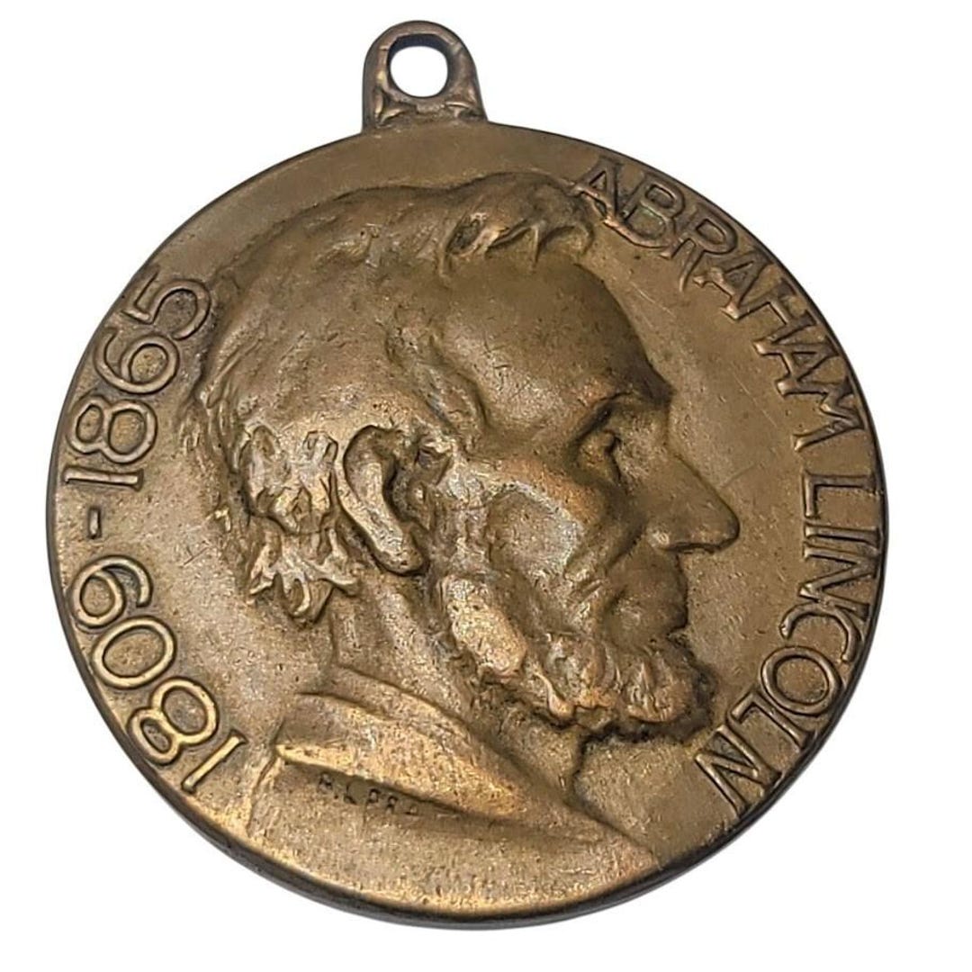 Bela Lyon Pratt Signed Bronze Medal Illinois Watch Co Abraham Lincoln ...