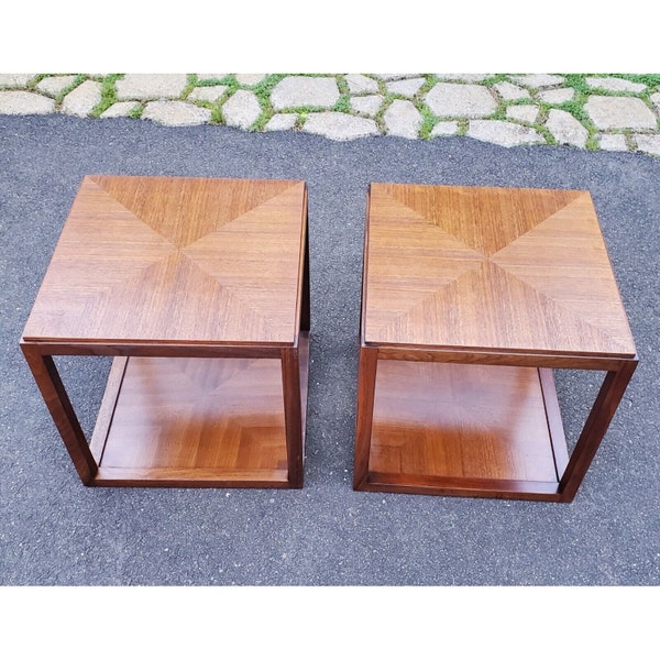 Walnut Cube Coffee Tables - Etsy