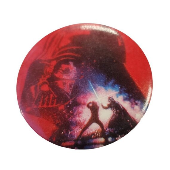 1983 Star Wars Photo Button Darth Vader Luke Pin Retu… - Gem