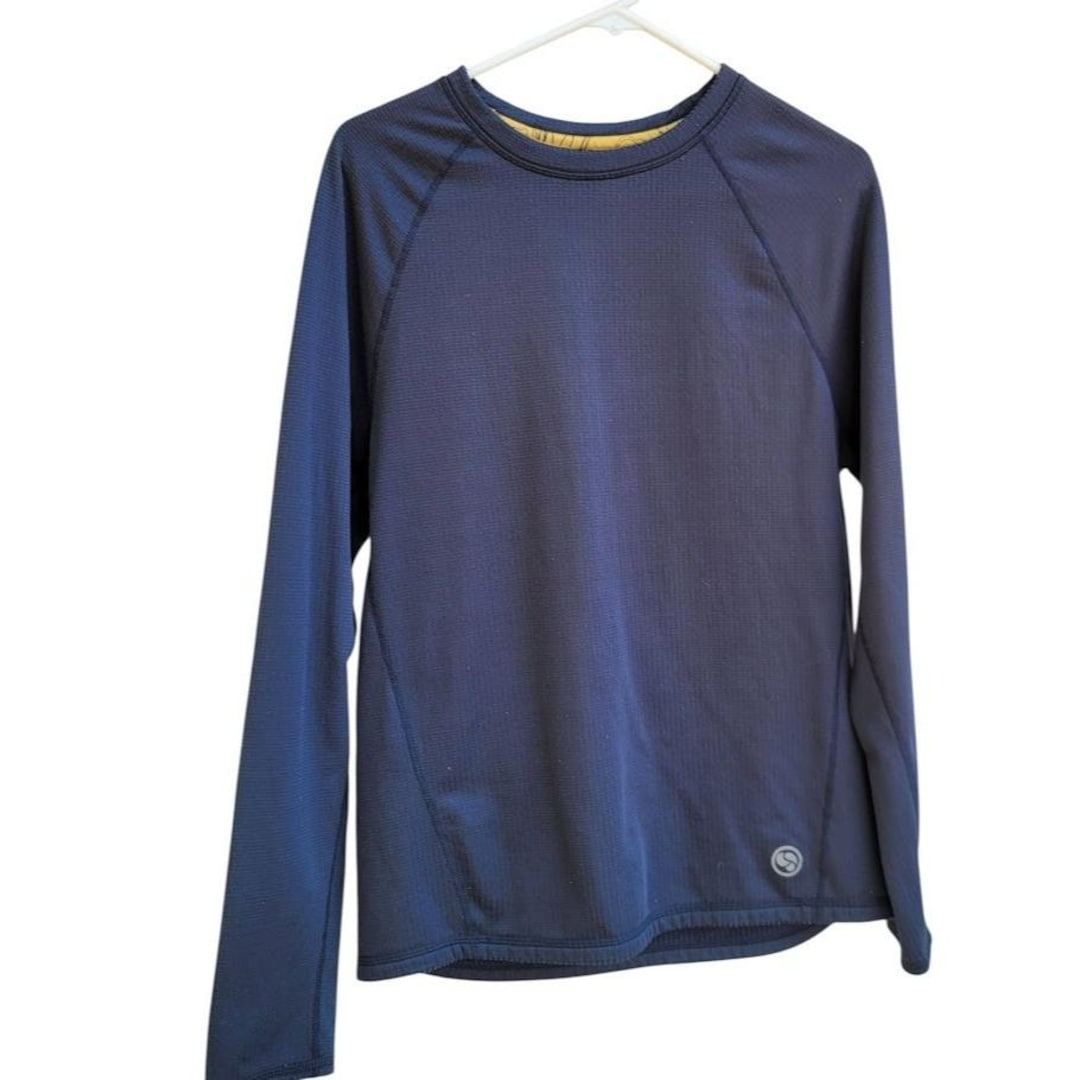 Long Sleeve Shirt Climatesmart X Fleece Heavyweight Large Blue Pullover ...