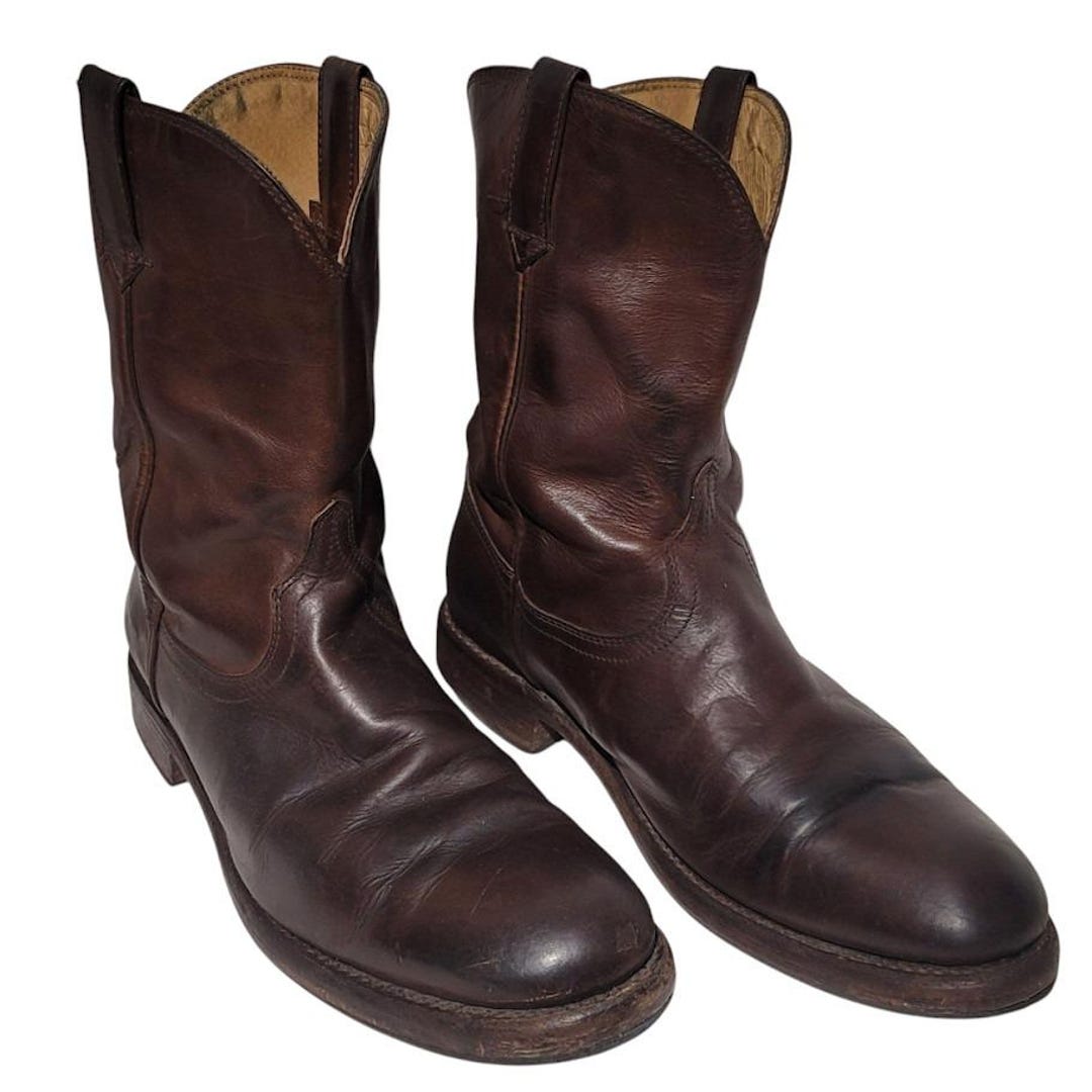 Vintage Frye Men’s Duke Roper Brown Western Cowboy Vaquero Boots Size 9 ...