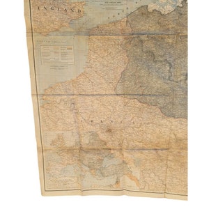 Huge WW1 1918 Liberty Map Western Front Cloth Fabric the Literary ...