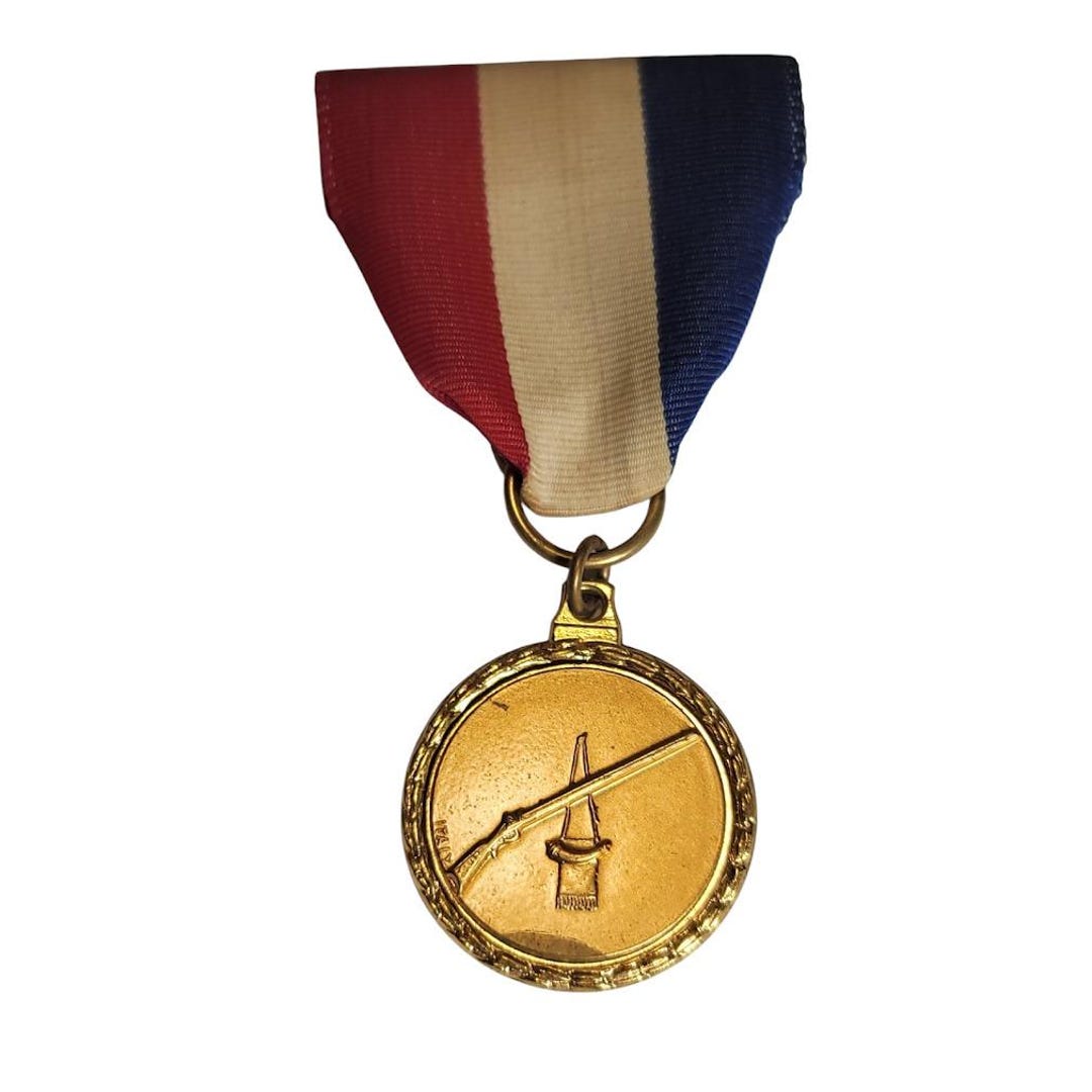 Vintage Black Powder Rifle Target Shooting Competition Award Medal -T6 ...