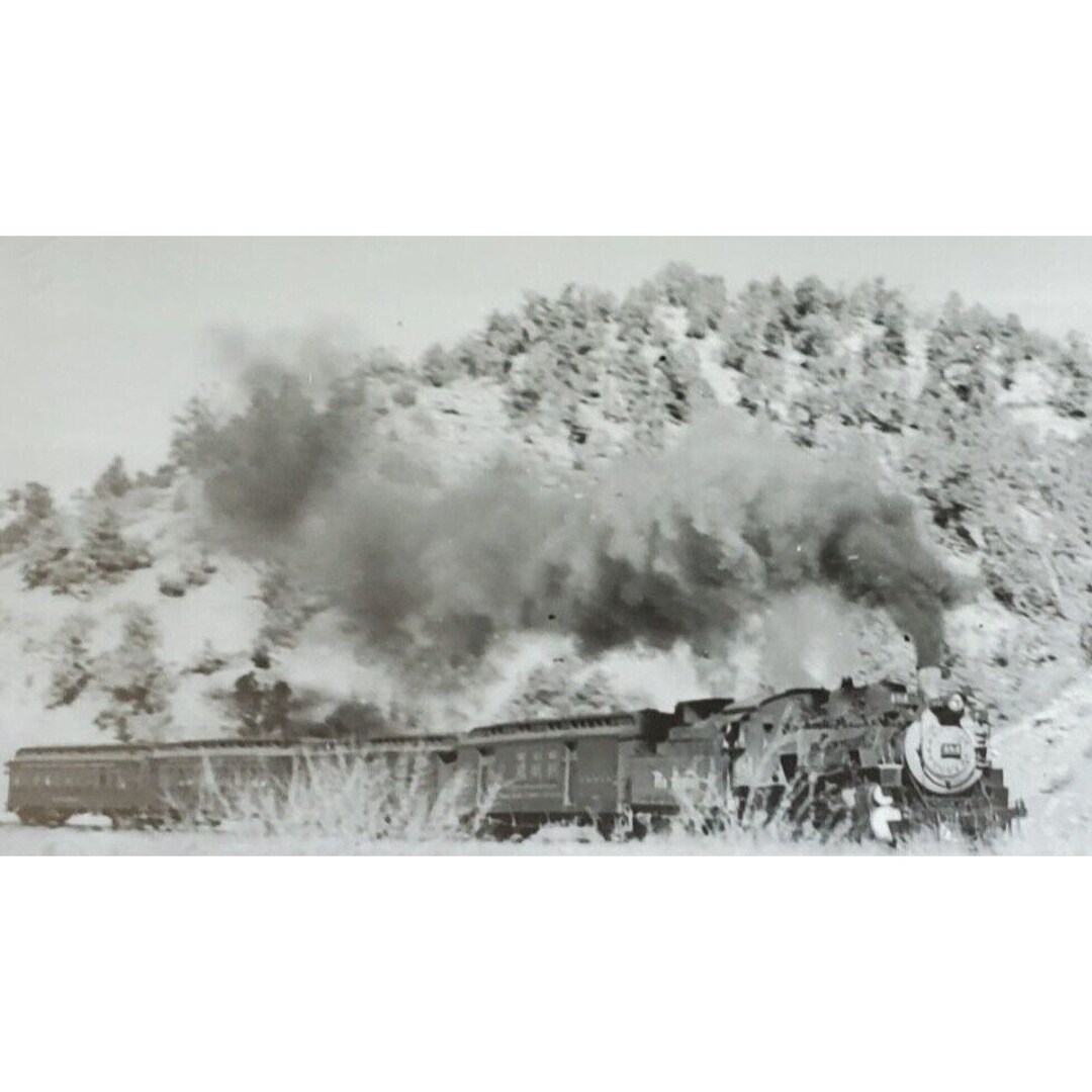Rio Grande Locomotive Train Engine Passenger Cars B&W Photograph #116 ...