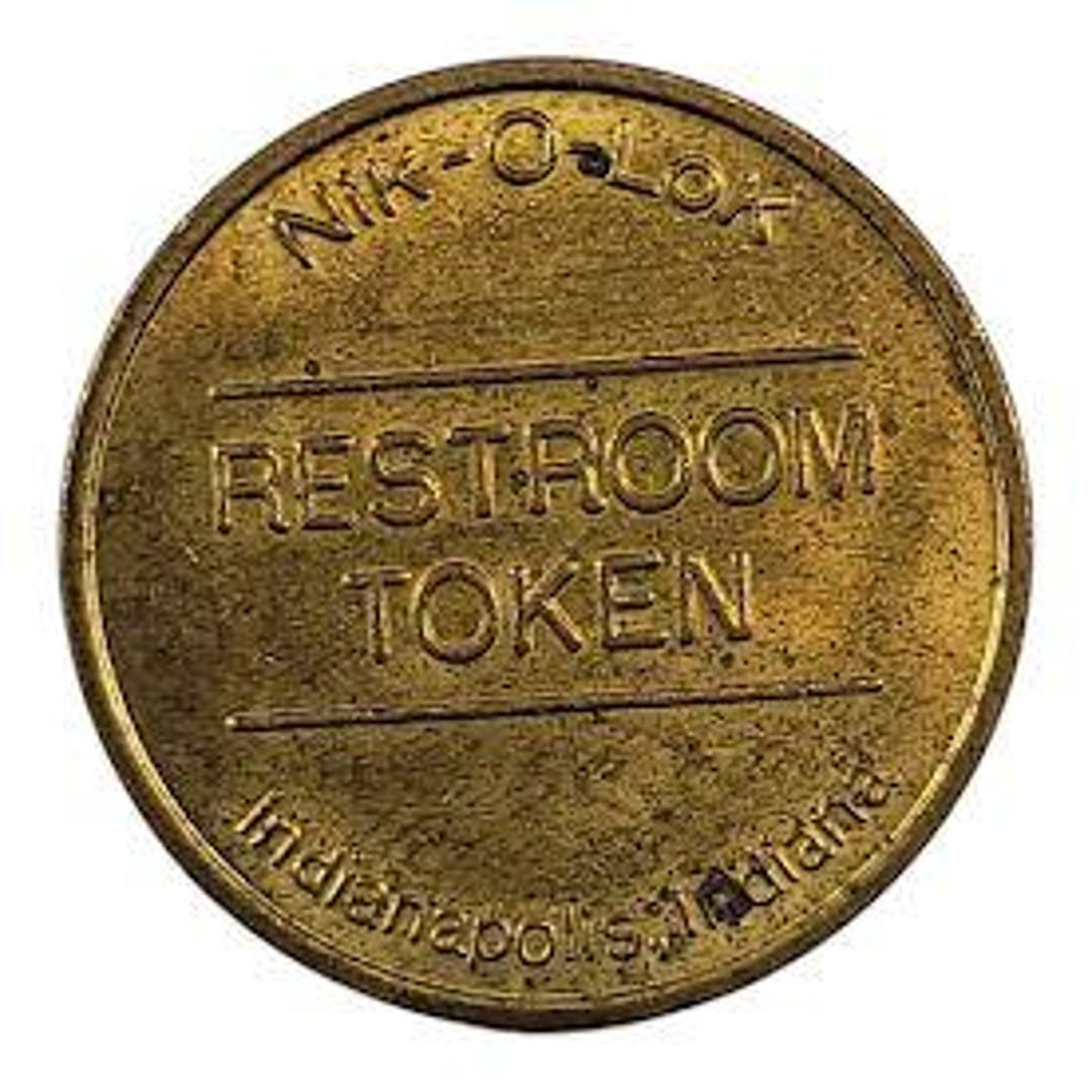 Nik-o-lok Indianapolis “restroom Token” No Monetary Value Vintage Brass ...