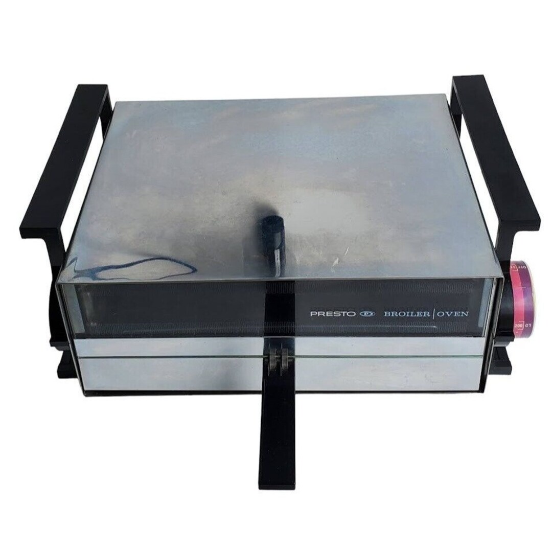 Vintage Presto Broiler Toaster Flip Oven 1968 MCM Space Age Chrome ...