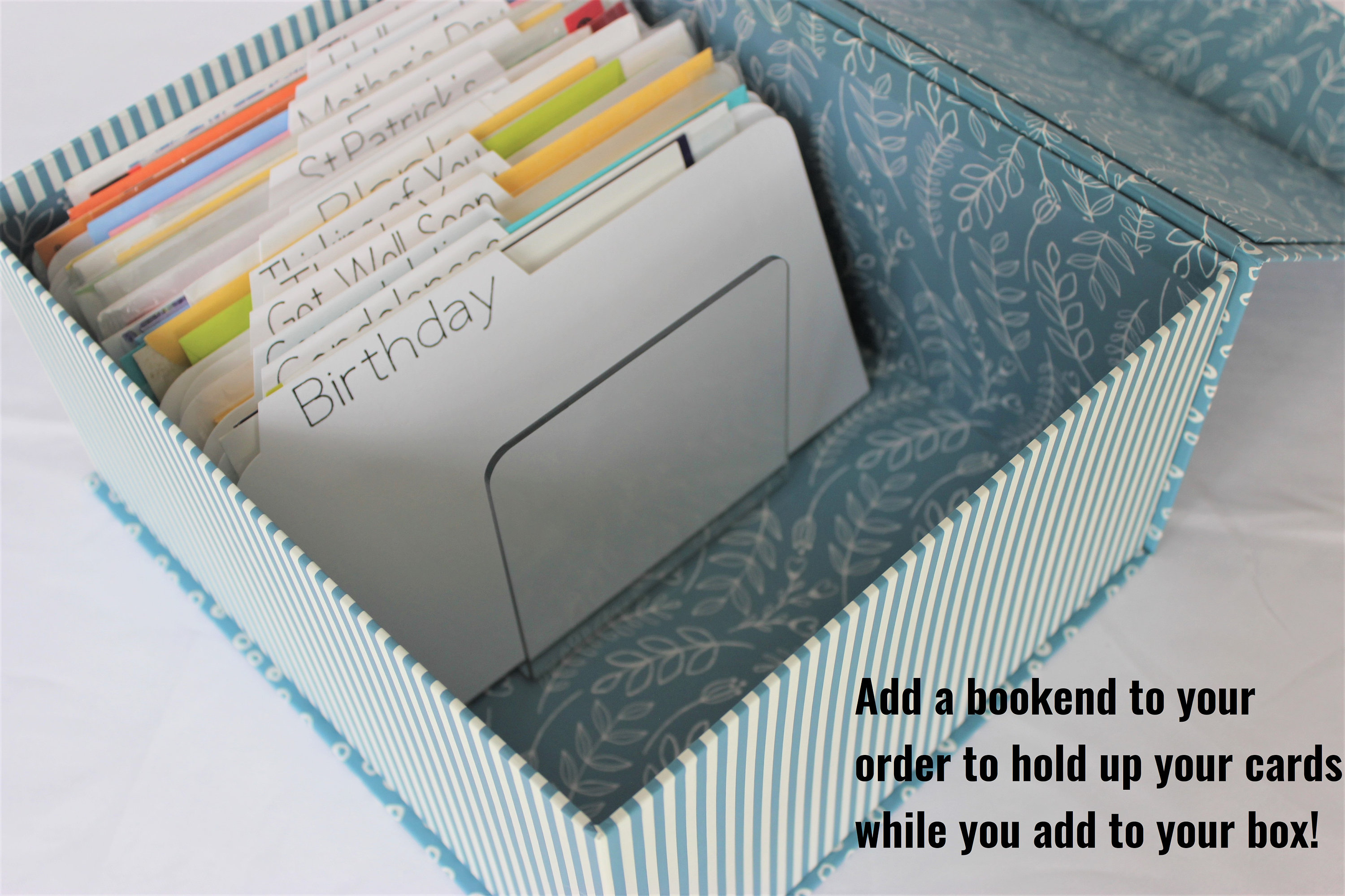 Greeting Card Organizer Box: Handmade Cardstock Dividers - Etsy