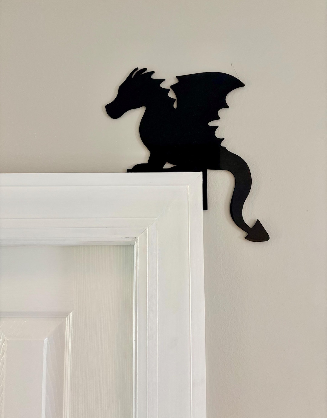 Dragon Door Frame Topper: Rainbow Scale Dragon Decor - Etsy