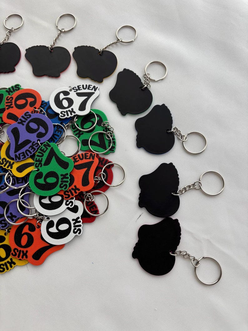67 Six Seven Keychains in Many Colors, Great for Party Favors! - Etsy