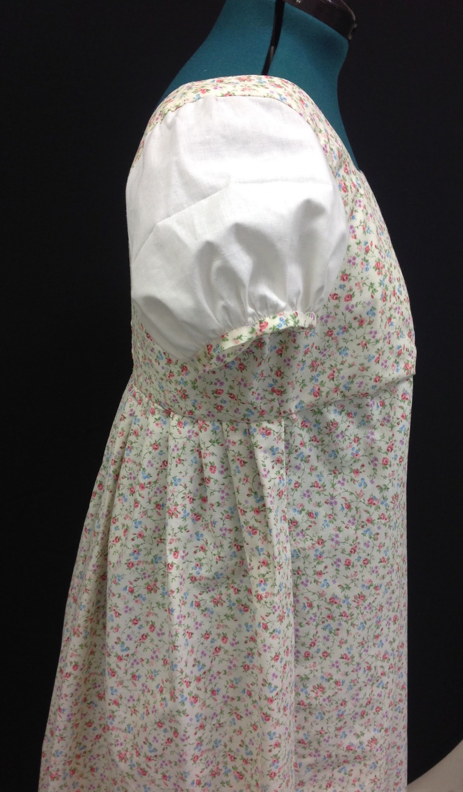 Button back Regency style cotton gown made to order | Etsy