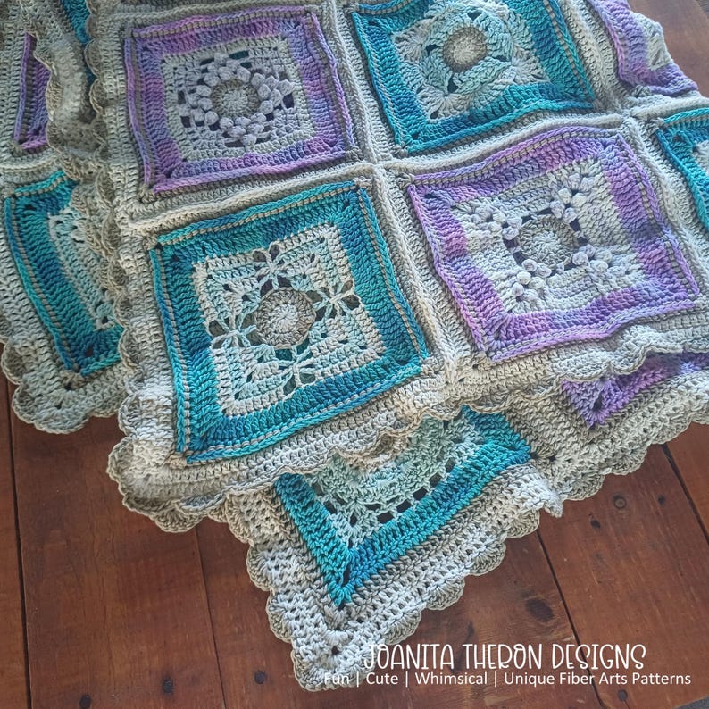 Crochet Blanket Pattern: 25 Block Afghan Throw (digital Download) - Etsy