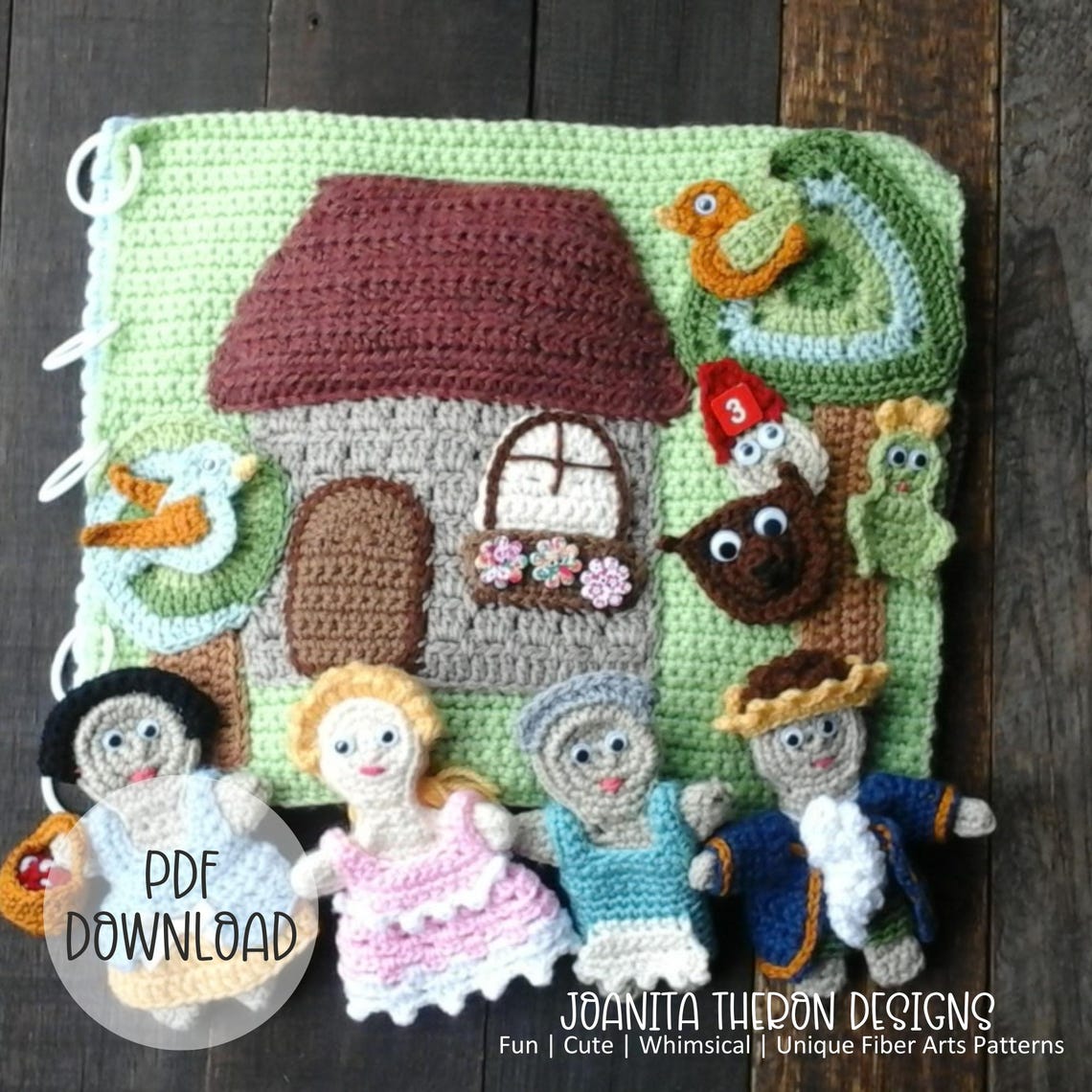 Crochet Playbook Pattern - Fairytale Playbook Quietbook Activity Set ...