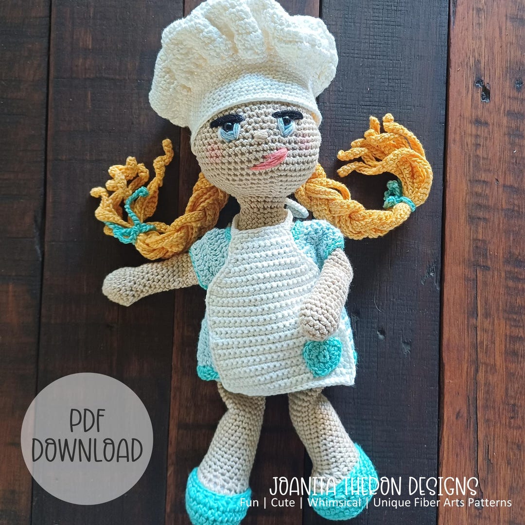 Crochet Pattern - My Crochet Gabby Baker Chef Ragdoll - Digital ...