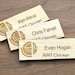 Wooden Name Tags - Laser Engraved , With Magnetic Holder - Etsy