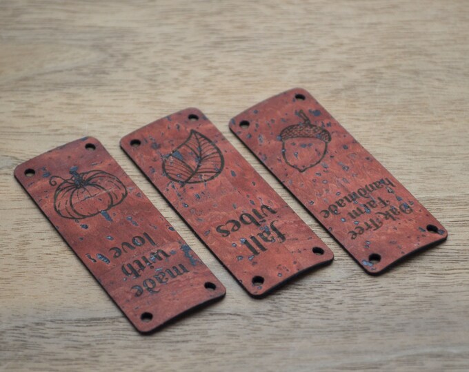 40 Cork Labels 0.85x2.25 Inches Made From Cork Fabric Cork Labels ...