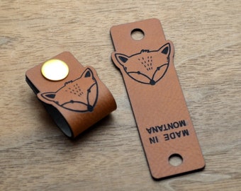 Labels for Rivets Knitting Labels, Personalized Labels, Genuine Leather ...