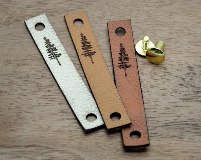 Labels for Rivets Knitting Labels, Personalized Labels, Genuine Leather ...