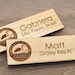 Wooden Name Tags - Laser Engraved , With Magnetic Holder - Etsy