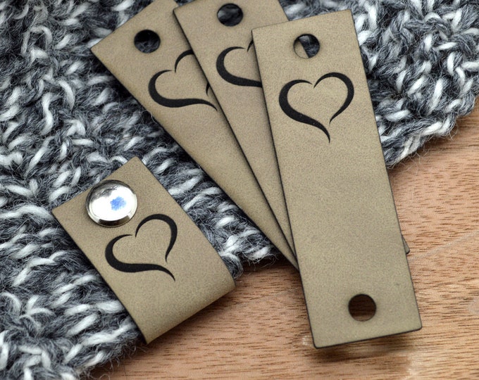 Faux Leather Labels 0.85x2.75 Inches Labels for Rivets Knitting Labels ...