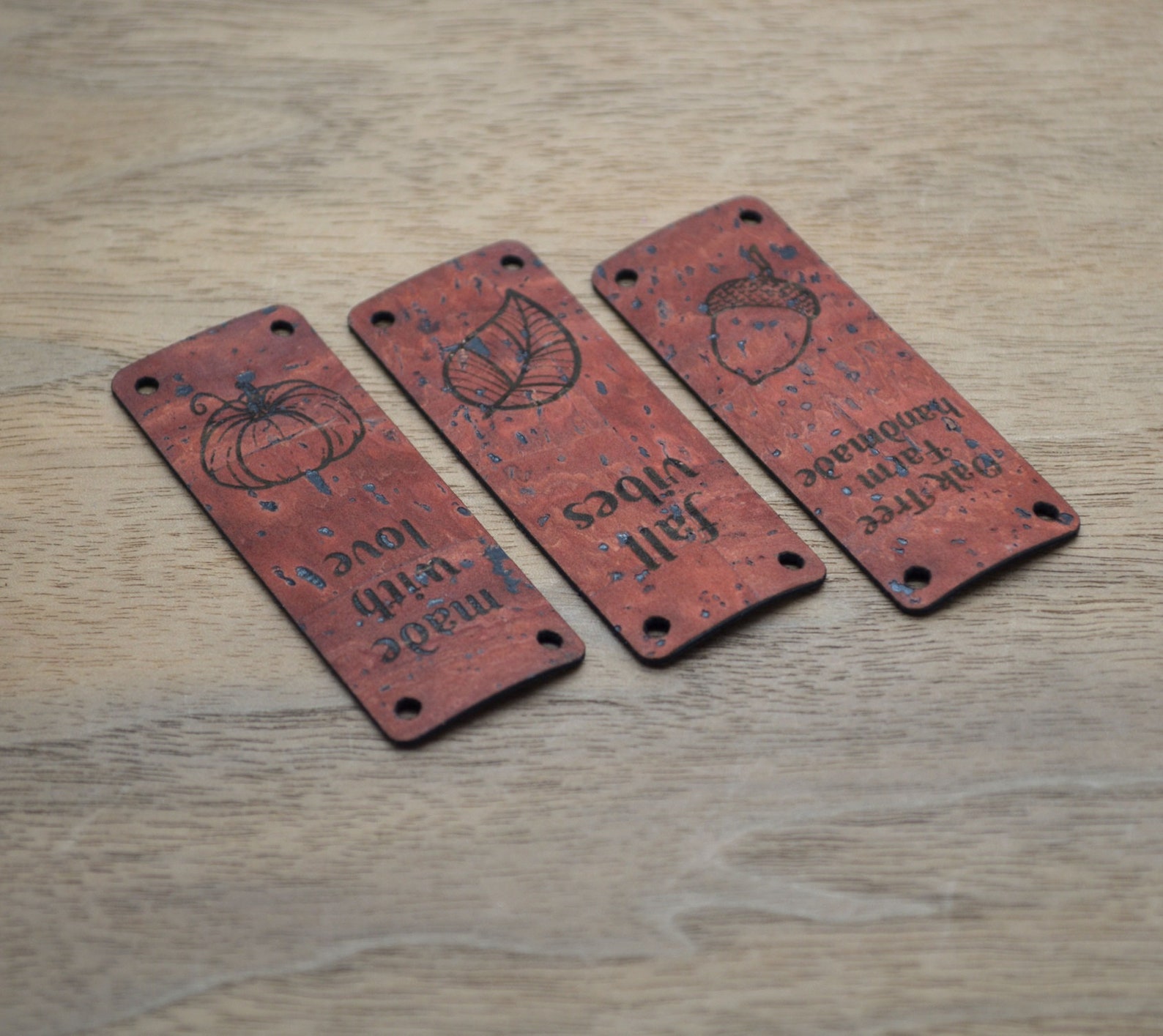 20 Cork Labels 0.85x2.25 Inches - Made From Cork Fabric - Cork Labels ...