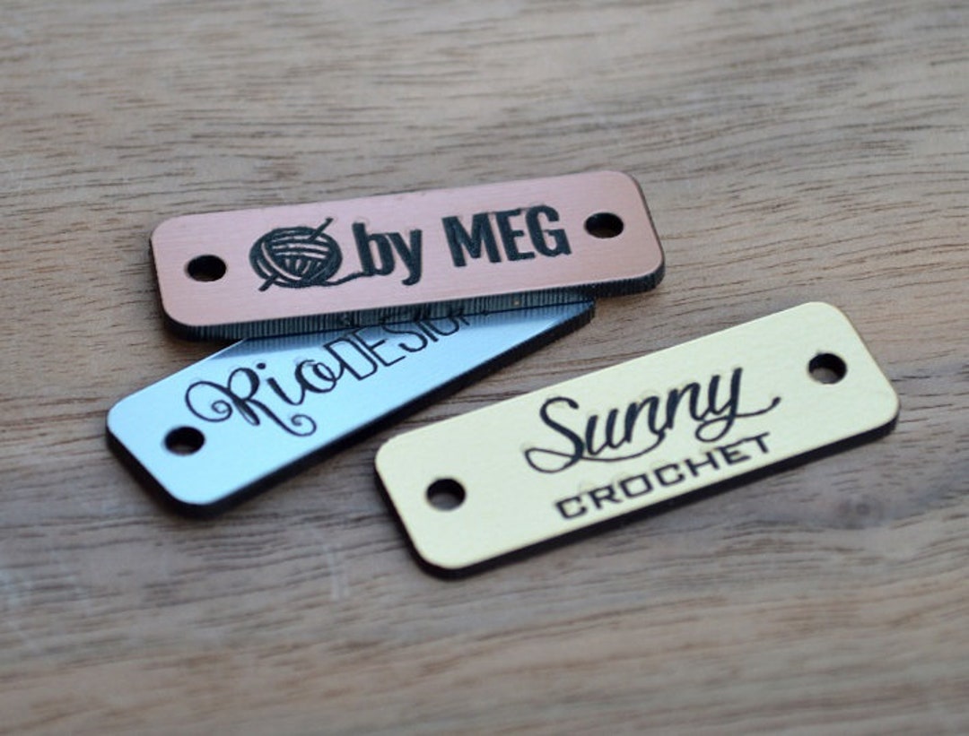 50 Plastic Tags - Laser Cut and Engraved , Made From Acrylic - 0.5x1.5 ...