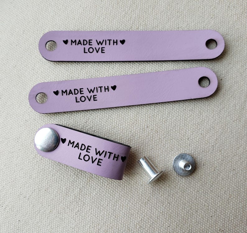 Faux Leather Labels 0.6x3.5 Inches - Labels for Rivets - Knitting ...