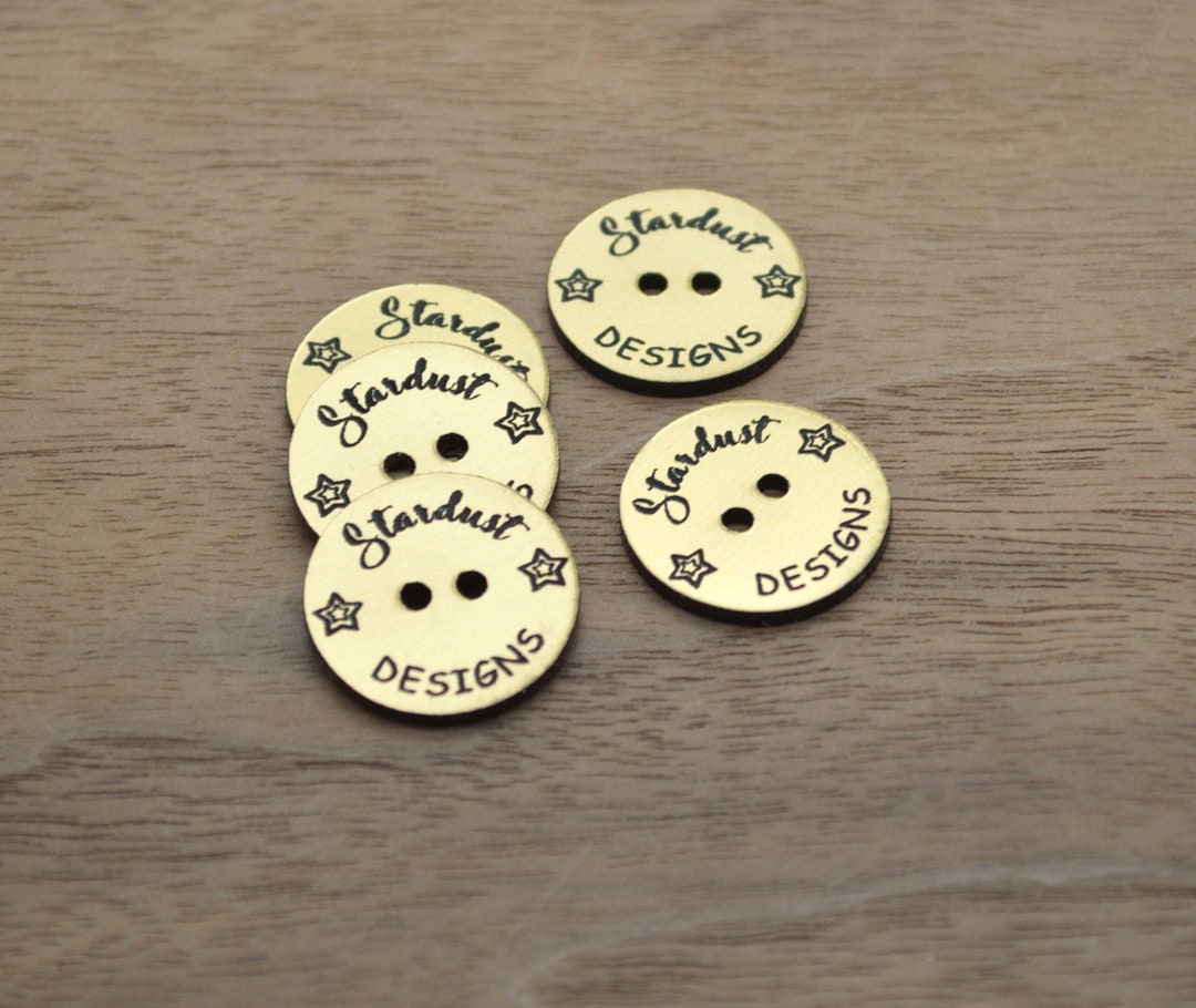 Plastic Buttons Laser Cut and Engraved , Made From Acrylic 0.5 Size ...