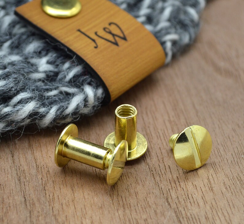 Rivets for labels Screw on rivets for cork and leather | Etsy