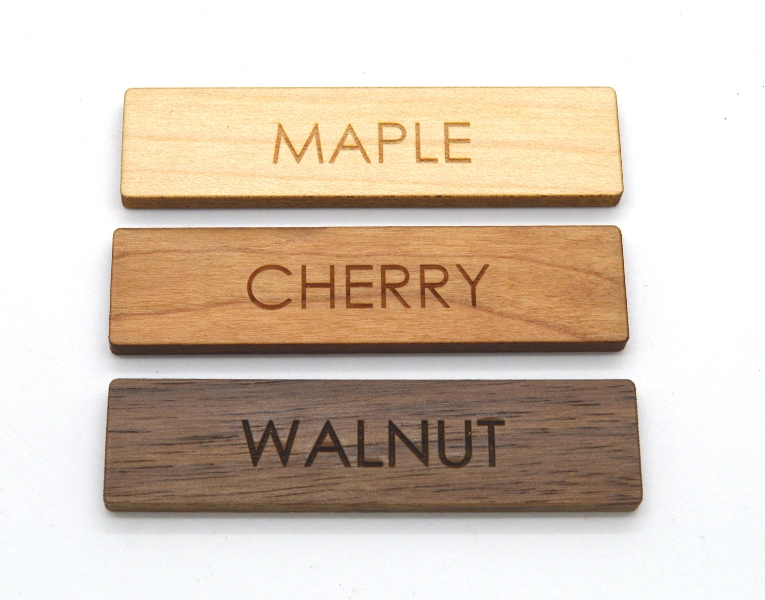 Wooden Name Tags Laser Engraved With Magnetic Holder Etsy UK Wooden Name Tags Laser Engraved With Magnetic Holder Etsy UK