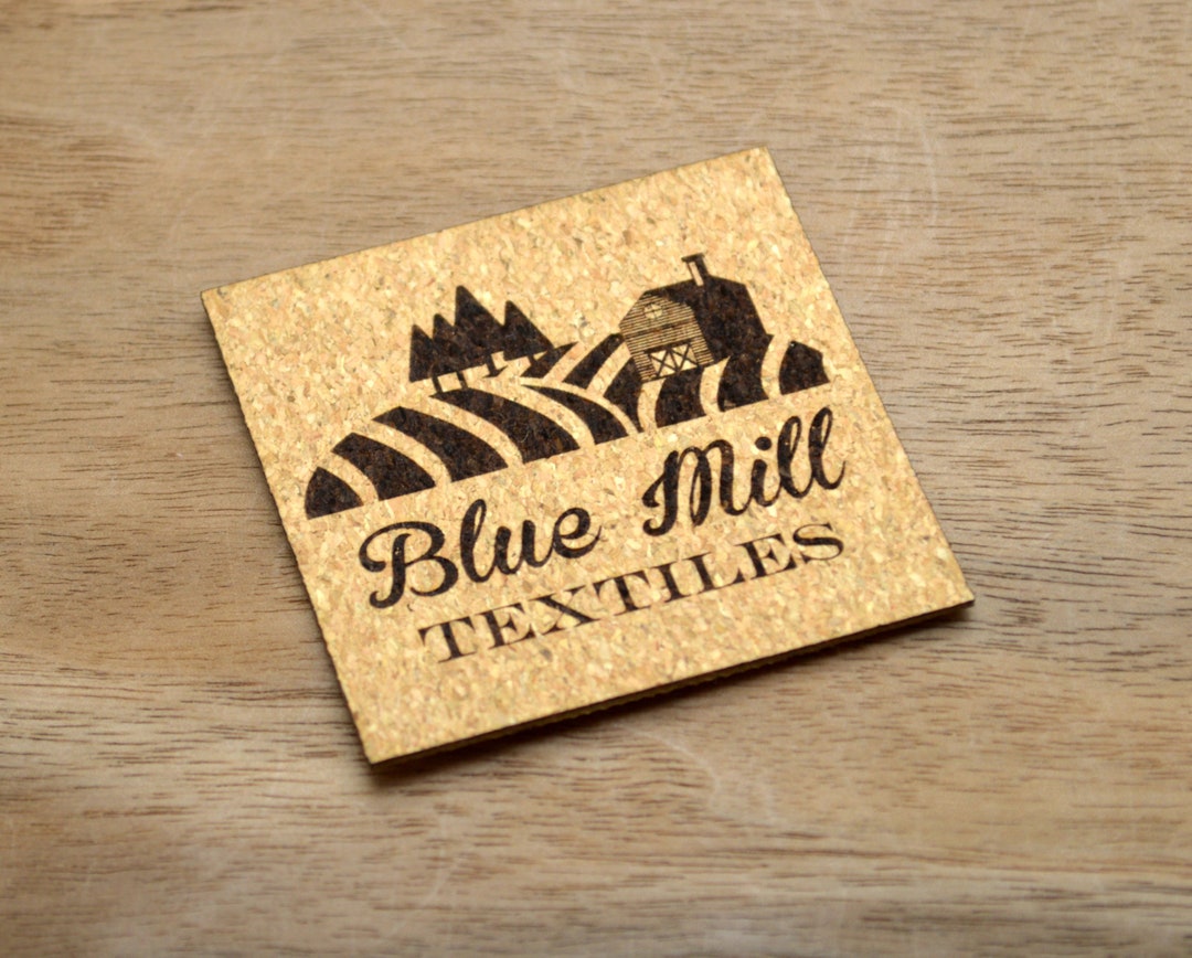 Set of 10 Laser Engraved Patches 2x2" - Made From Cork Fabric ...