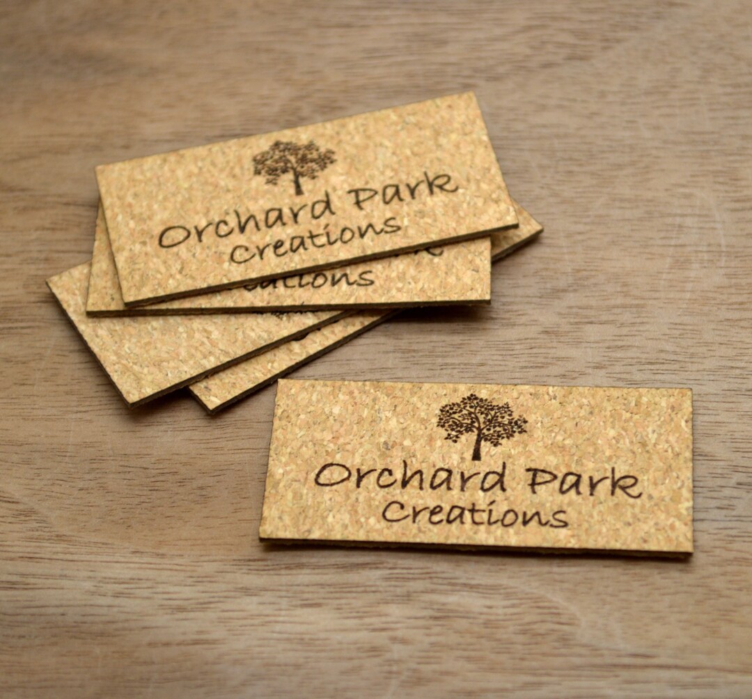 Cork Labels 1x2 Inches - Without Holes - Made From Cork Fabric - Sewing ...