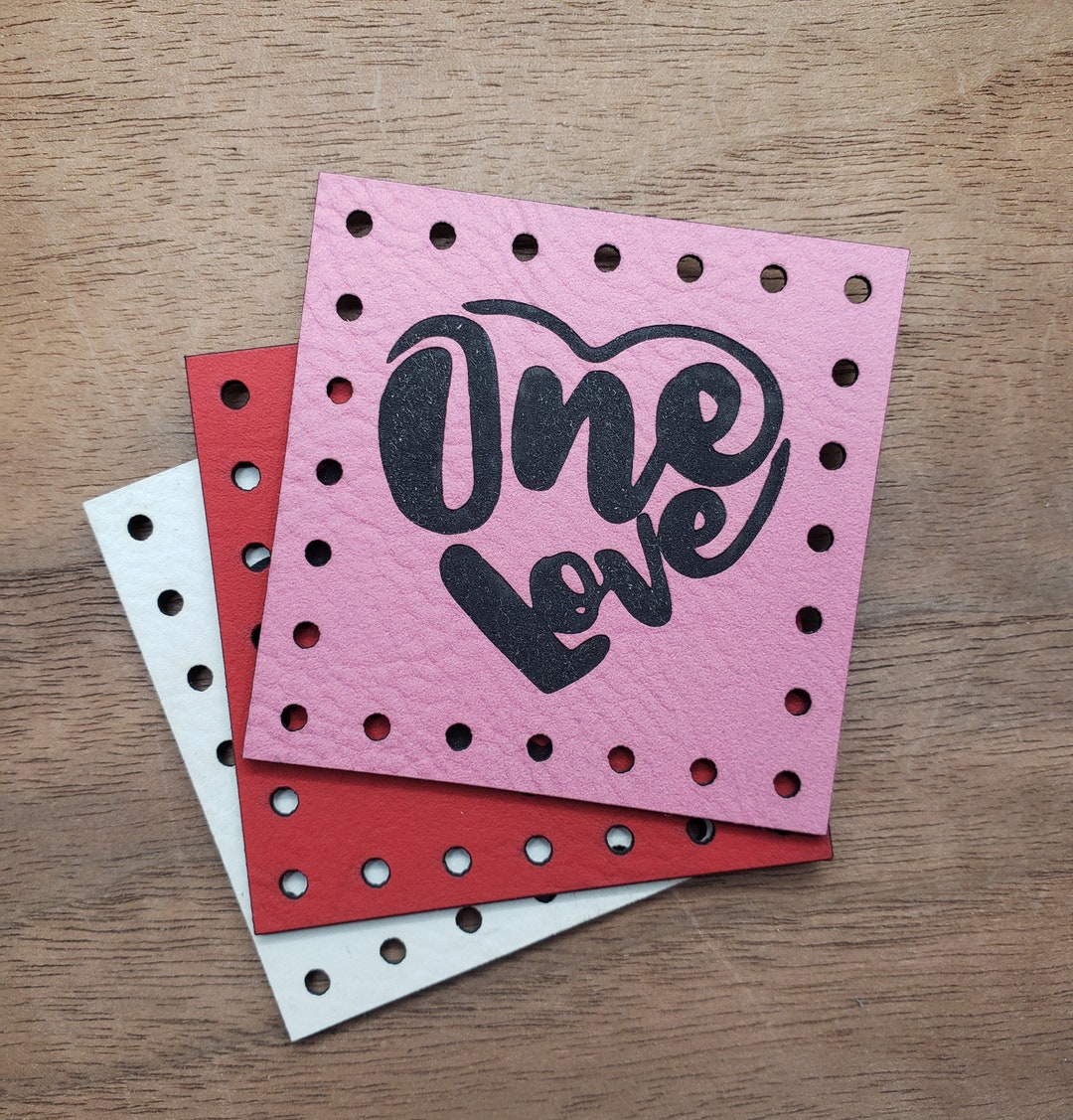 10 Laser Engraved Patches 2x2 Made From Faux Leather Valentine's Day ...