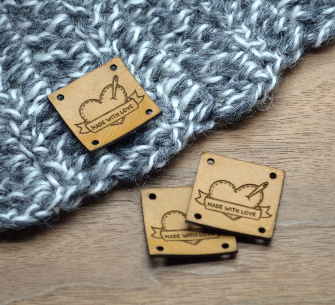 Laser Engraved Labels 1x1 Inches Made From Real Leather Leather Labels ...