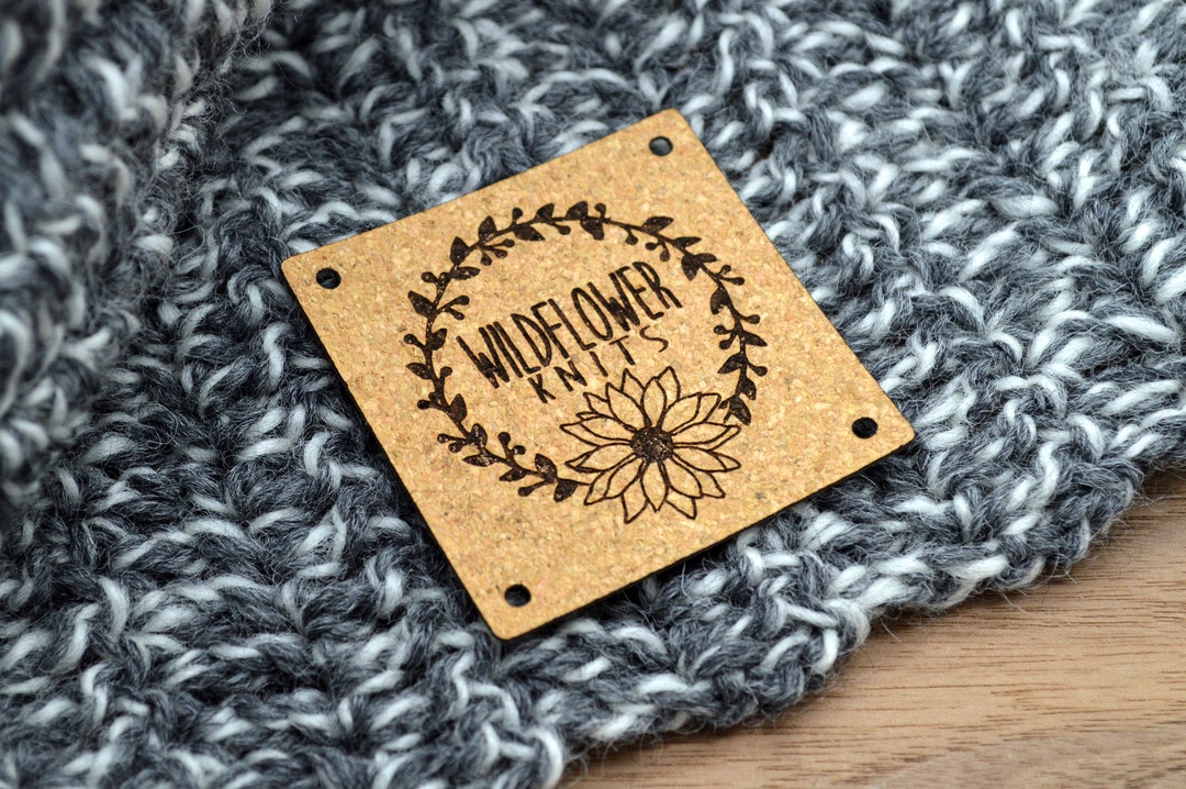 40 Cork Labels 1.5x1.5 Inches - Made From Cork Fabric - Knitting Labels ...