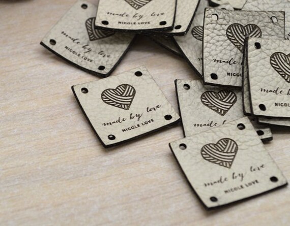 Craft Supplies & Tools made from real leather Leather labels ...