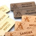 Wooden Name Tags - Laser Engraved , With Magnetic Holder - Etsy