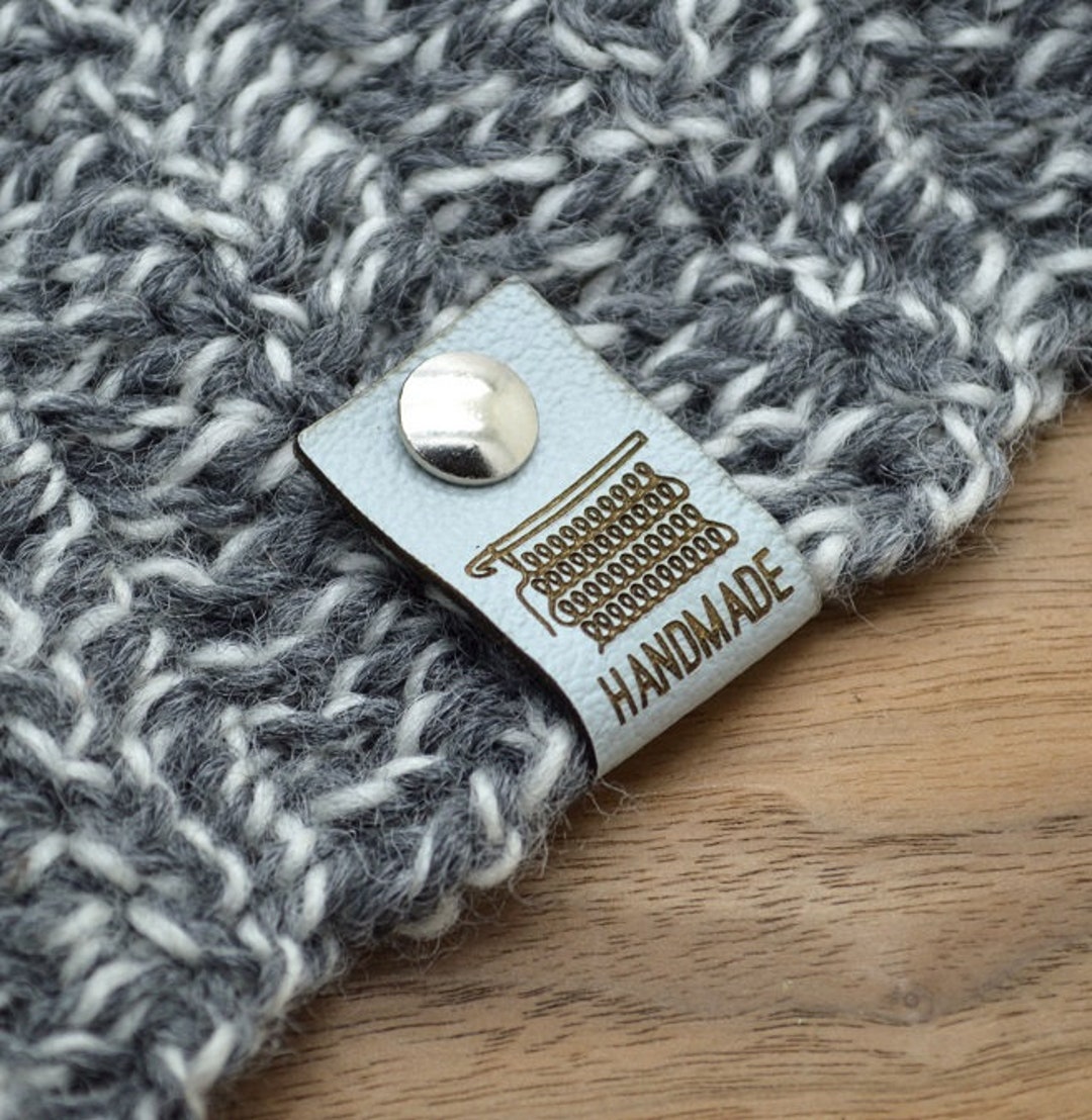 Labels for Rivets Knitting Labels, Personalized Labels, Genuine Leather ...