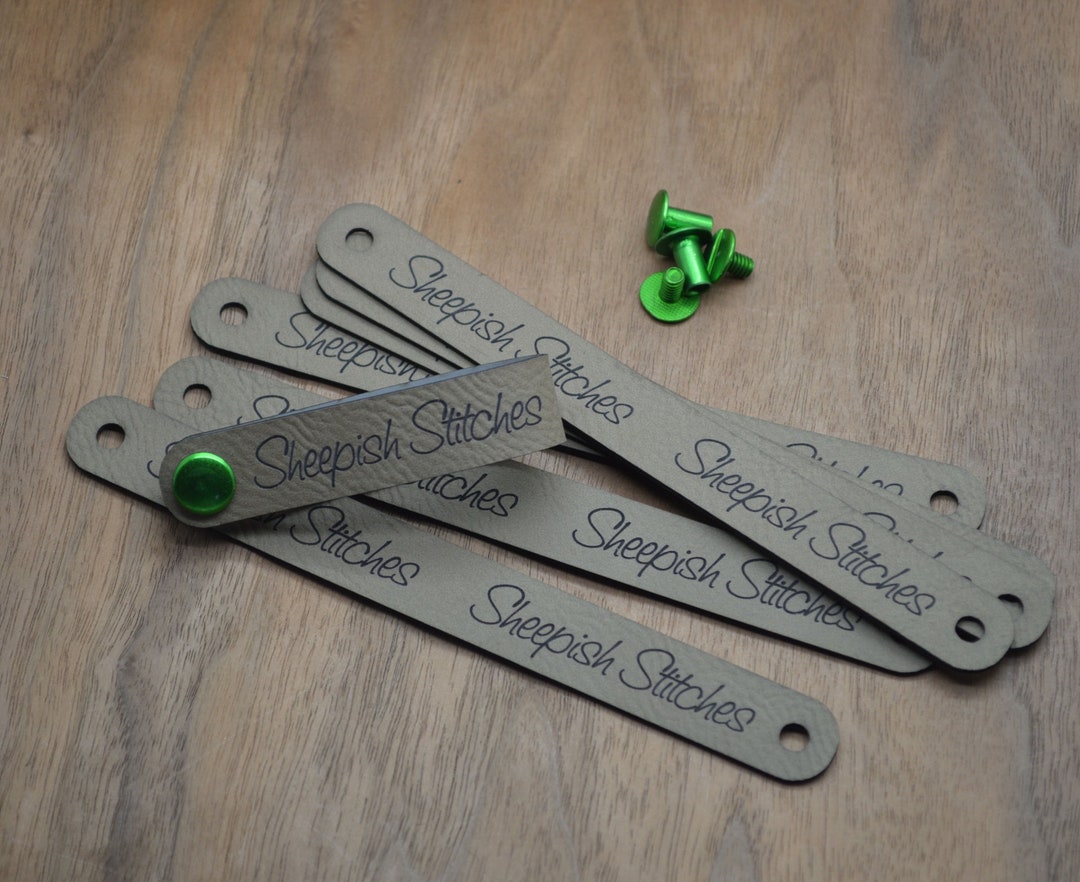 NEW: XL Extra Long Faux Leather Labels 0.6x5.5 Inches - Labels for ...