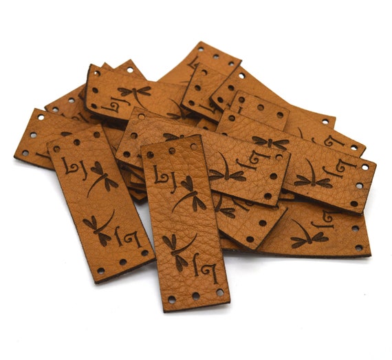 Craft Supplies & Tools made from real leather Leather labels ...