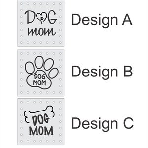 10 Laser Engraved Patches 2x2" - Made From Faux Leather - Dog Mom Patches - Etsy
