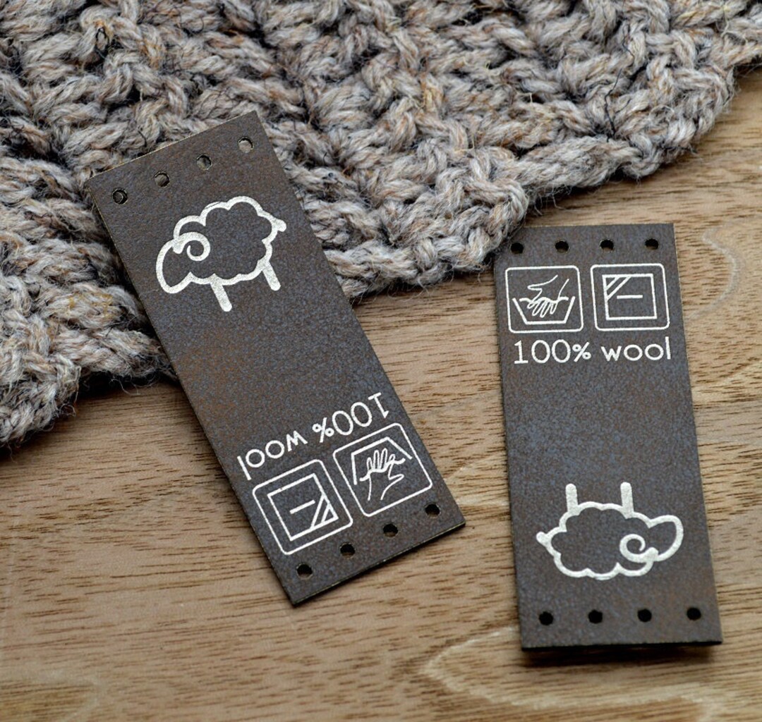 25 Custom Faux Leather Labels 1x2.5 Inches - Personalized Labels ...