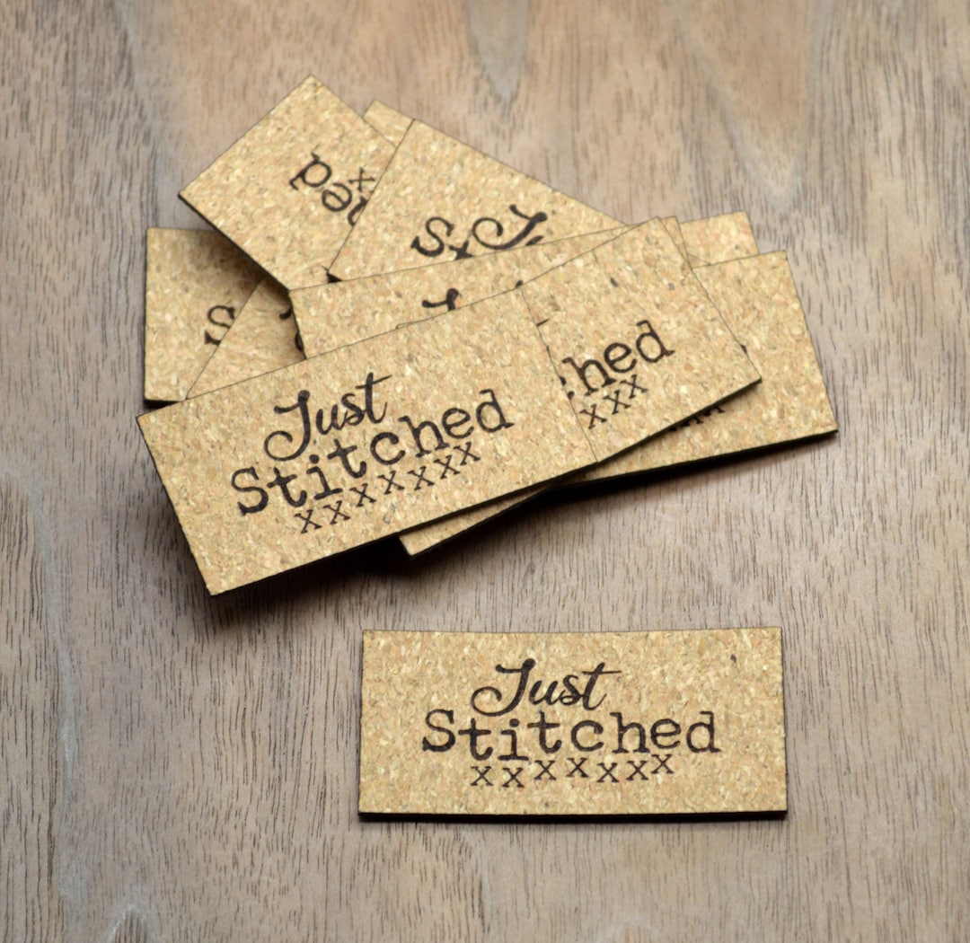 Cork Labels 1x2 Inches - Without Holes - Made From Cork Fabric - Sewing ...