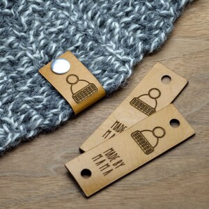 Labels for Rivets Knitting Labels, Personalized Labels, Genuine Leather ...